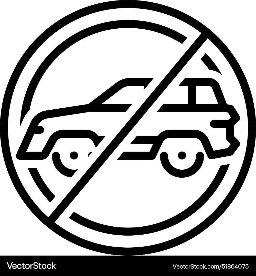No car allowed Royalty Free Vector Image - VectorStock