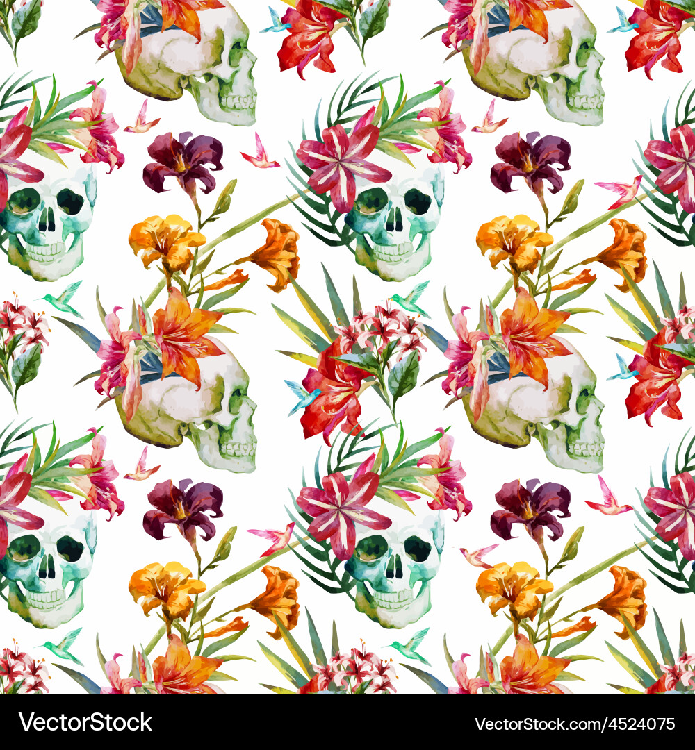 Skull pattern Royalty Free Vector Image - VectorStock