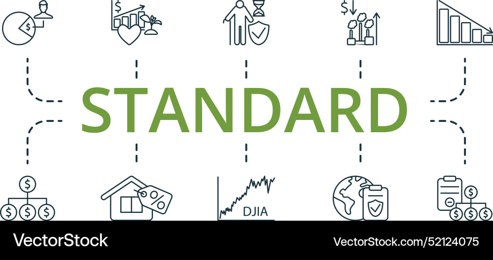 Standard thin line icon set monochrome simple Vector Image