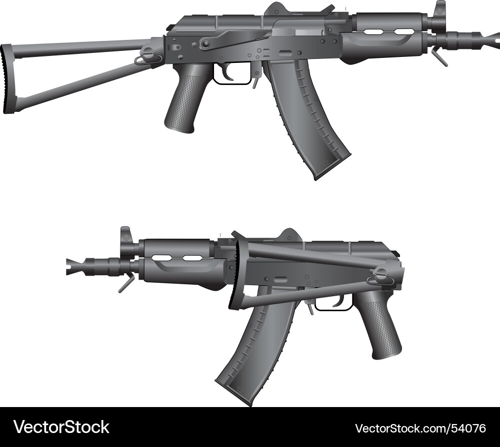 AK-74 Assault Rifle Royalty Free Vector Image - VectorStock