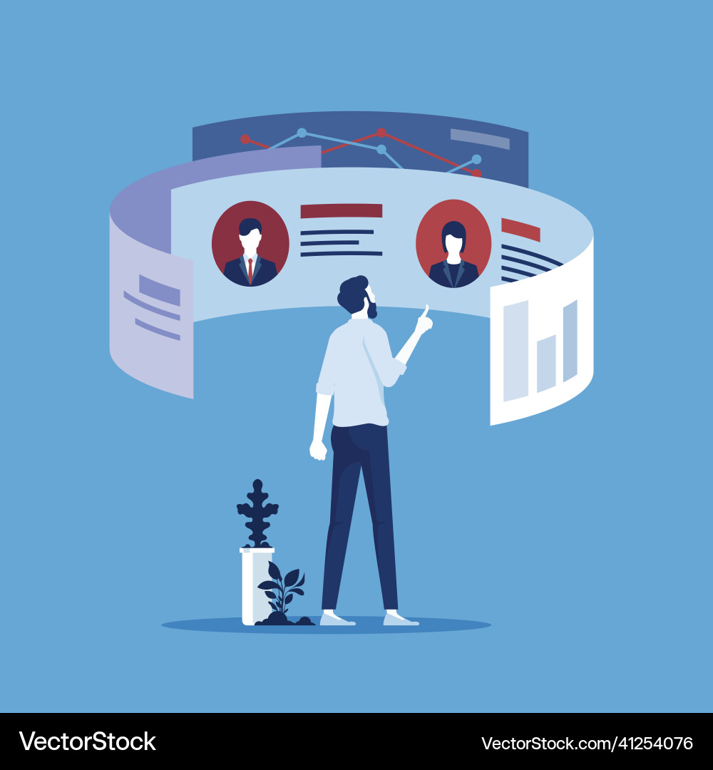 Business hr and technology concept Royalty Free Vector Image