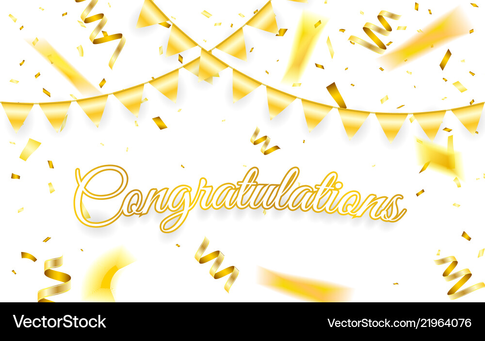 Congratulations celebration background template Vector Image