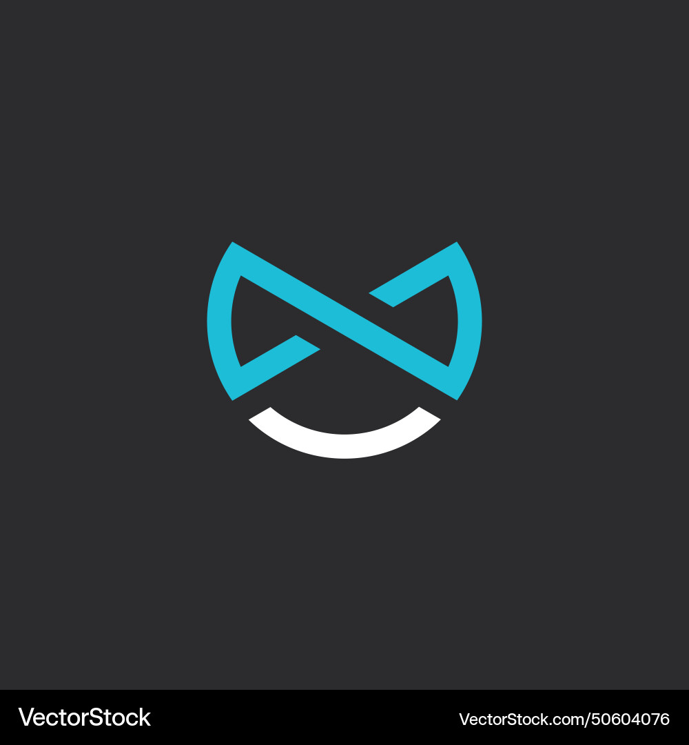 Infinity logo design smile Royalty Free Vector Image