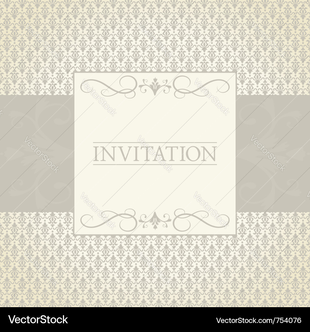 Invitation template Royalty Free Vector Image - VectorStock