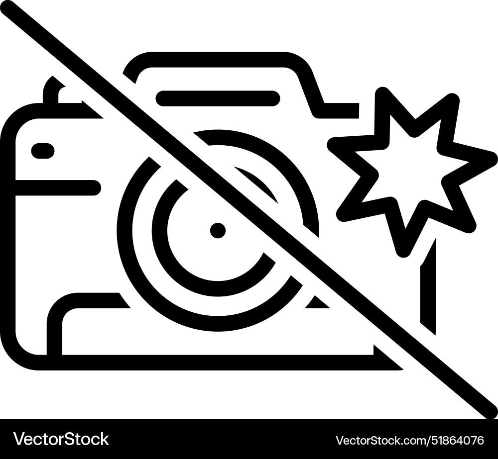 No flash Royalty Free Vector Image - VectorStock