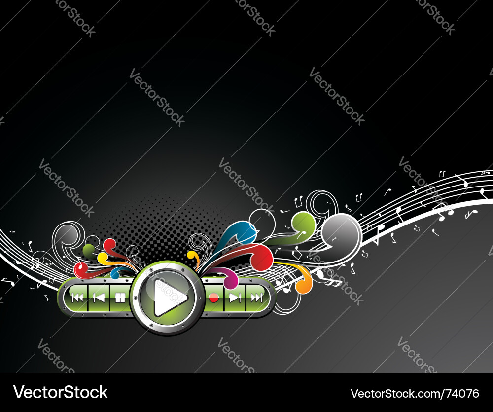 Play button Royalty Free Vector Image - VectorStock