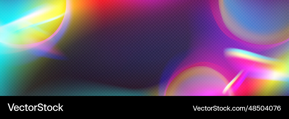 Realistic rainbow light prism effect Royalty Free Vector