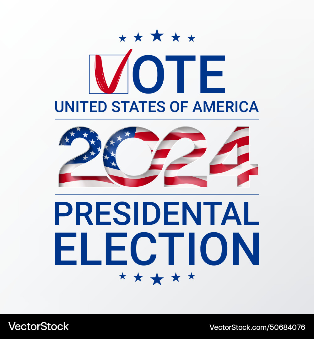 Us presidential election 2024 symbol Royalty Free Vector