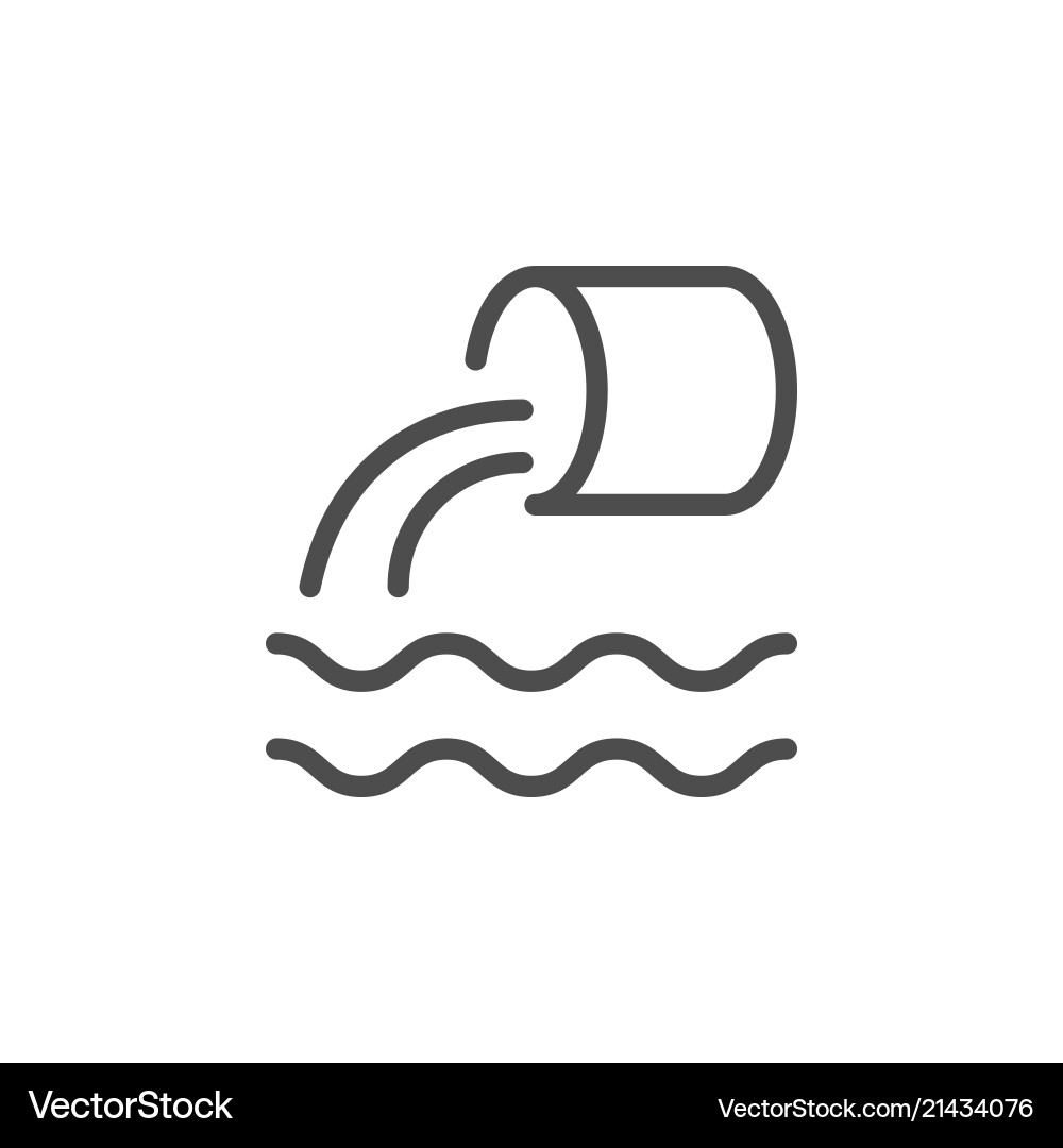 Wastewater line icon Royalty Free Vector Image