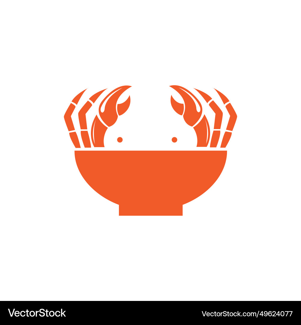 Crab seafood logo design image Royalty Free Vector Image