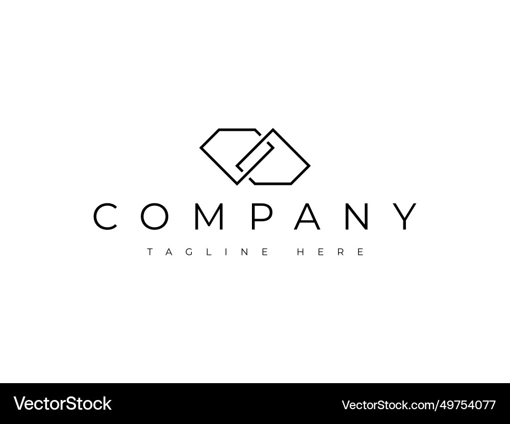 Double Diamond Infinity Logo Royalty Free Vector Image