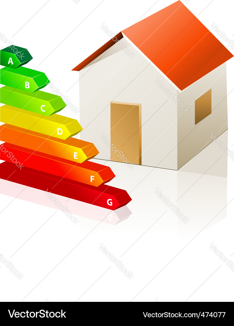 House and energy classification Royalty Free Vector Image