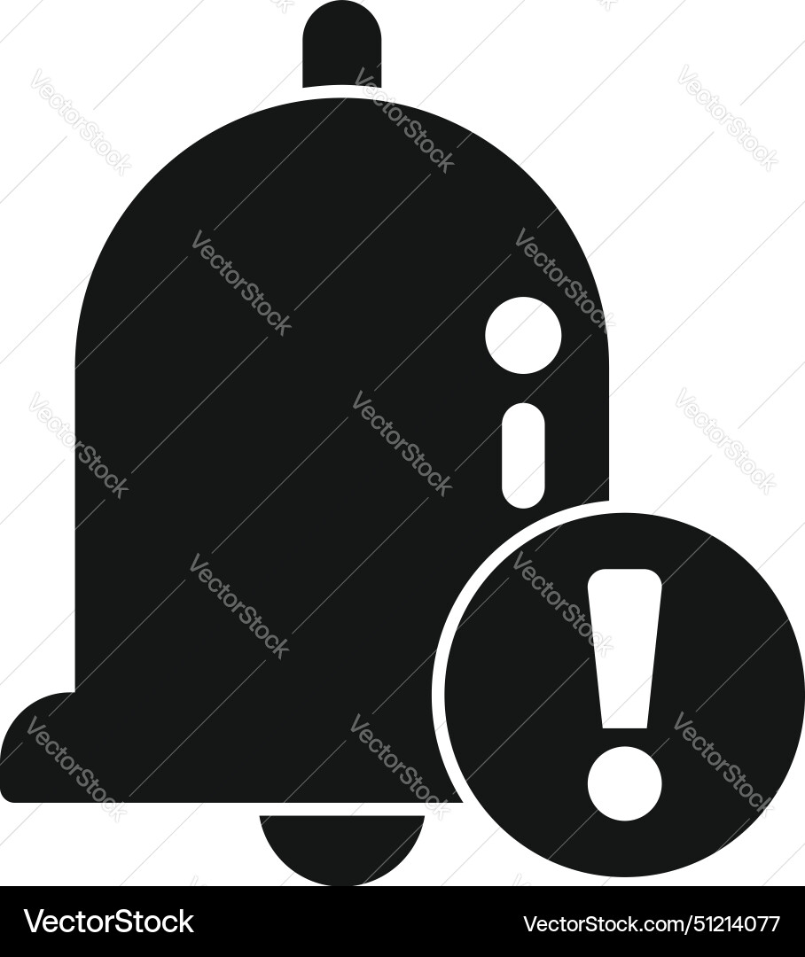 Notification of deadline icon simple Royalty Free Vector