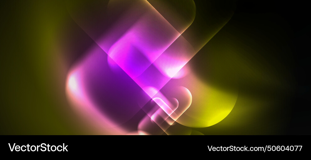 Techno concept with neon circles geometric design Vector Image