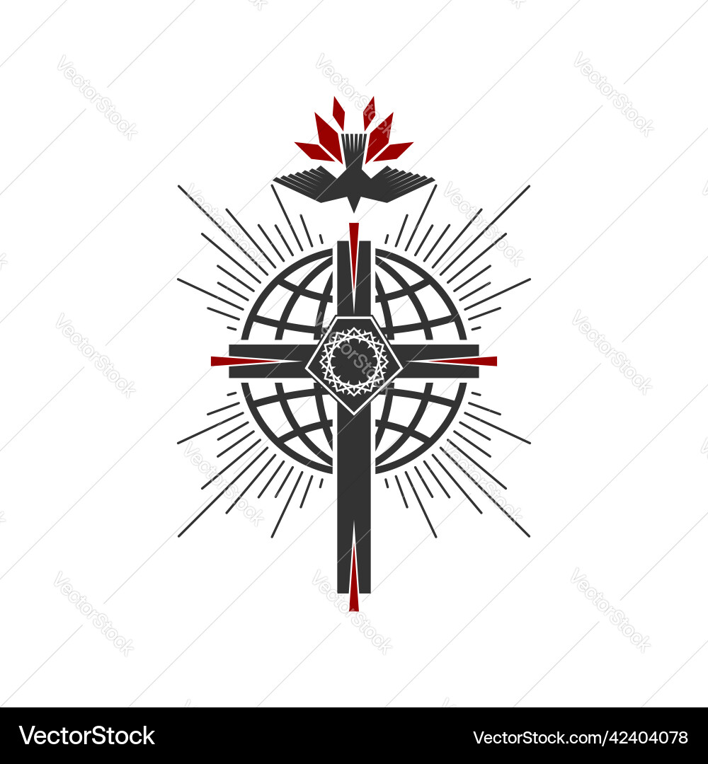 Christian church logo Royalty Free Vector Image