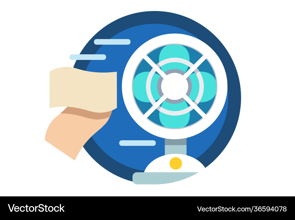 Electric fan for cooking Royalty Free Vector Image