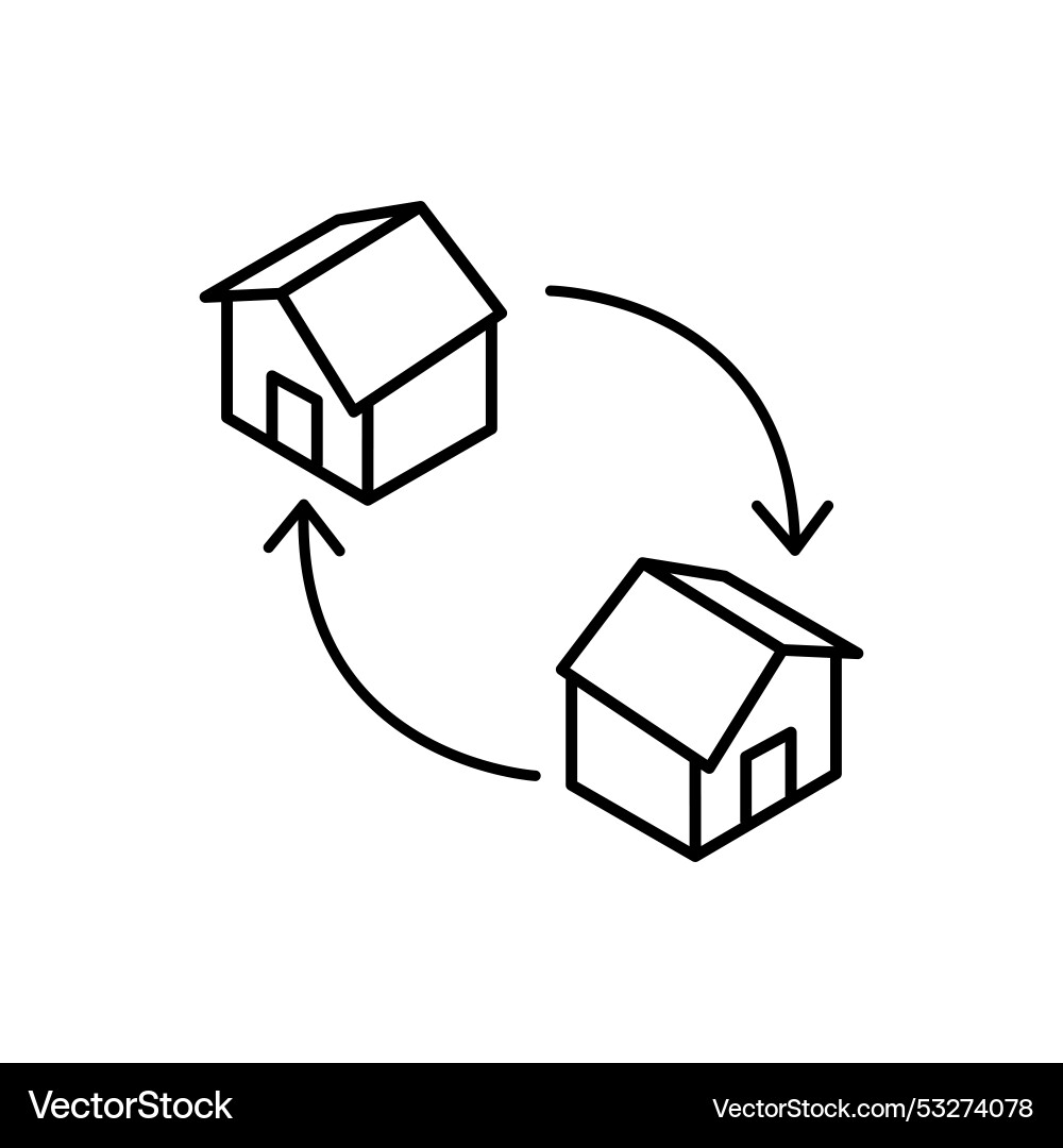 Home move house icon symbol logo Royalty Free Vector Image