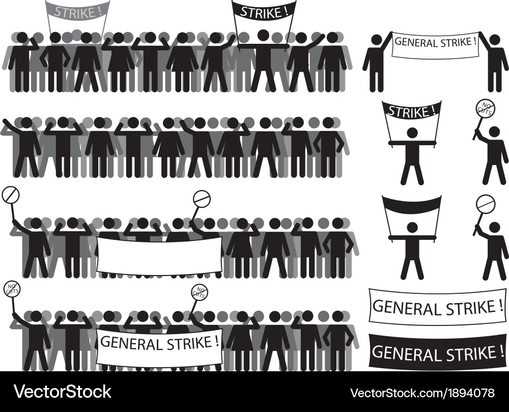 Protestant people Royalty Free Vector Image - VectorStock