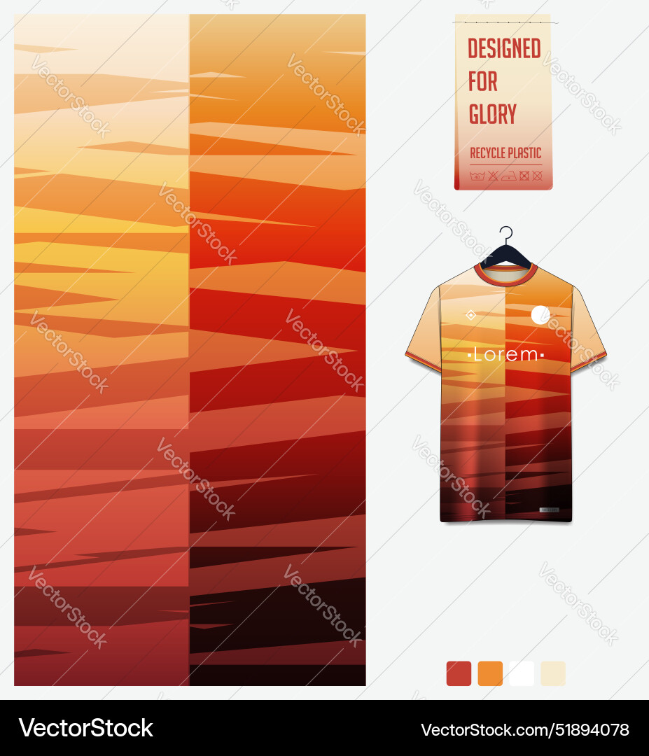 Soccer jersey design in geometric pattern Vector Image