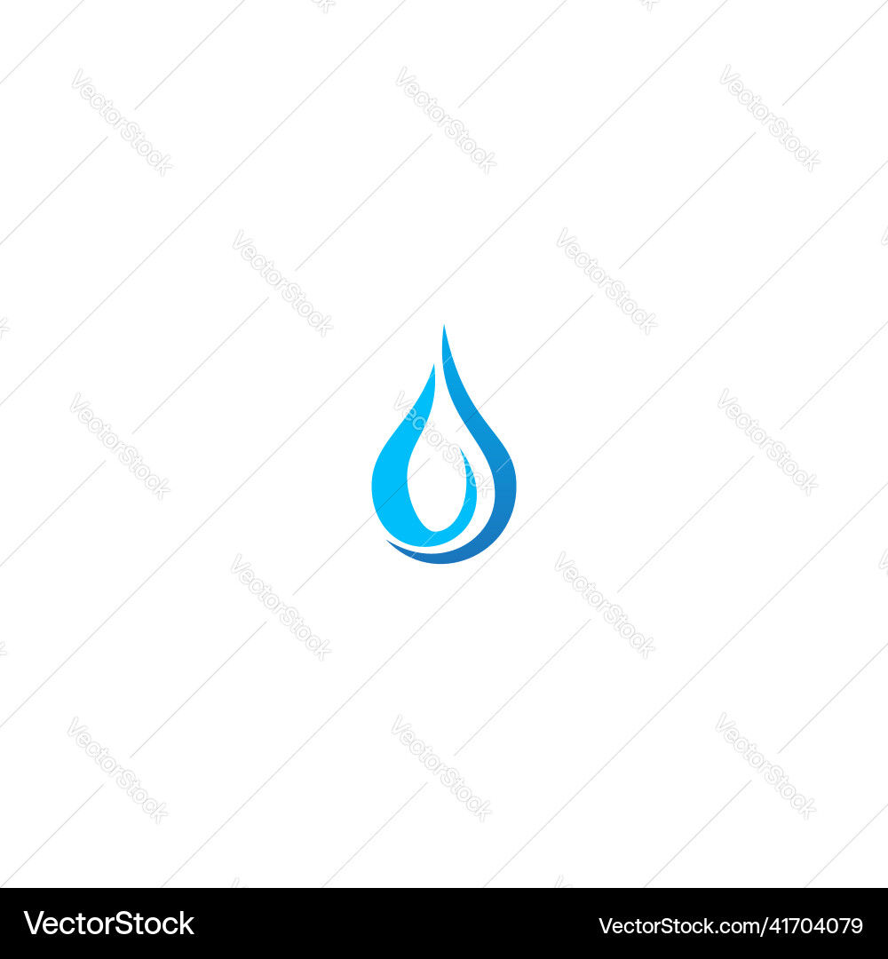 Abstract bio droplet water logo Royalty Free Vector Image