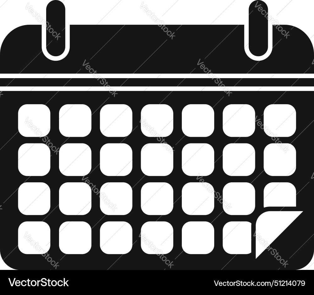 Agenda calendar event icon simple Royalty Free Vector Image