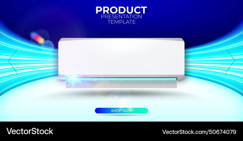 Air conditioner advertising banner climate Vector Image