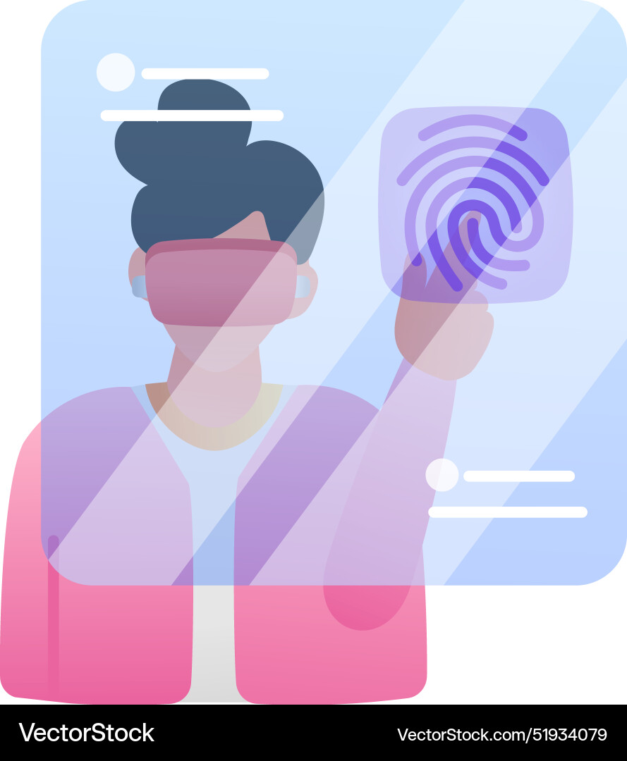 Biometric Authentication Royalty Free Vector Image