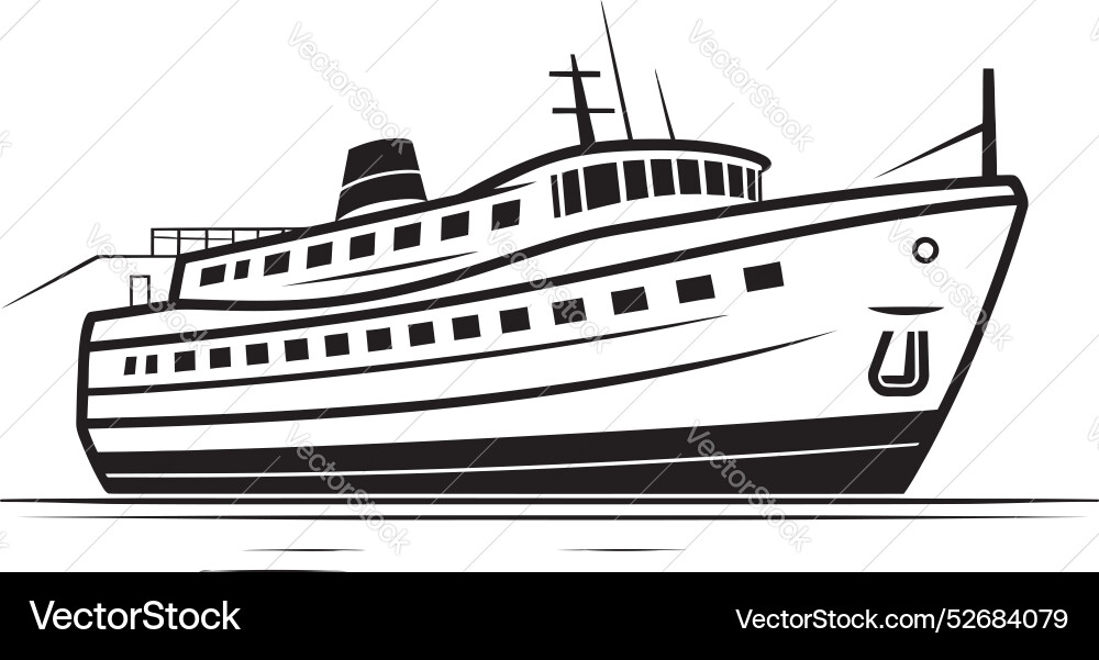 Crescendo clipper ship logo inspired by musical Vector Image