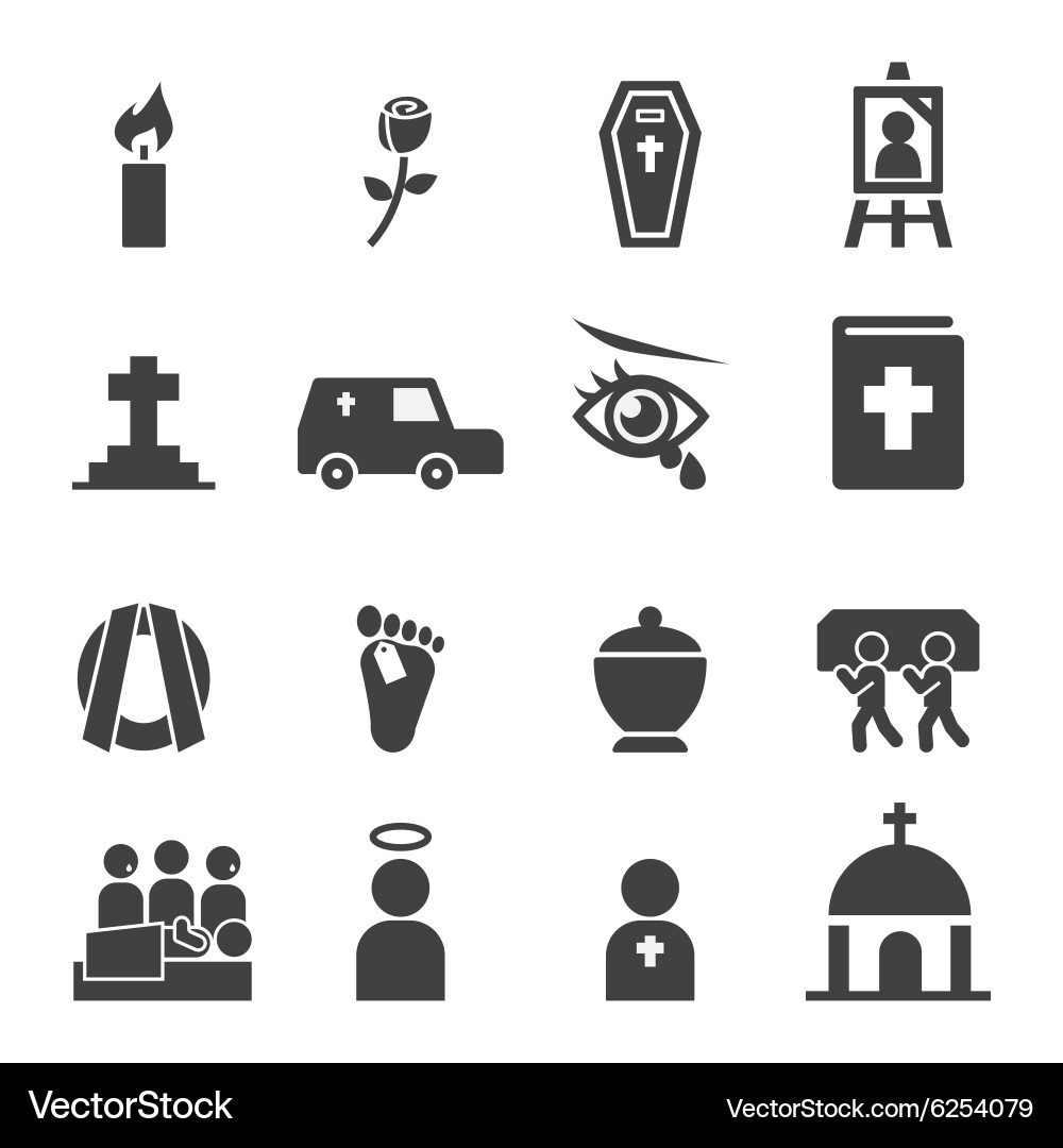 Funeral icon Royalty Free Vector Image - VectorStock