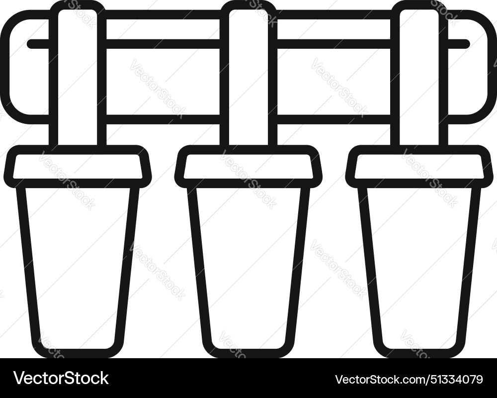 Hanging flower pots line art Royalty Free Vector Image