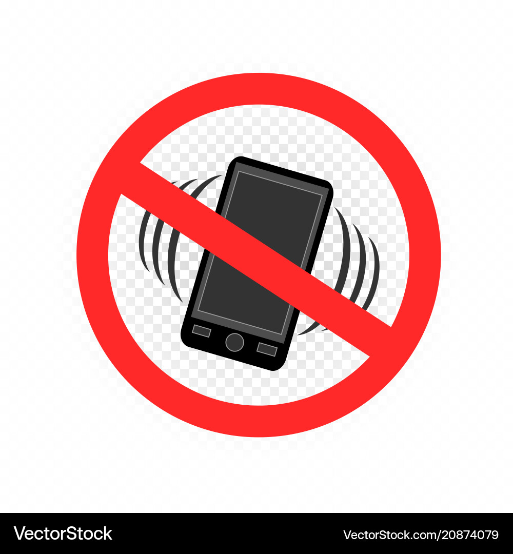 No gadget smartphone sign icon Royalty Free Vector Image