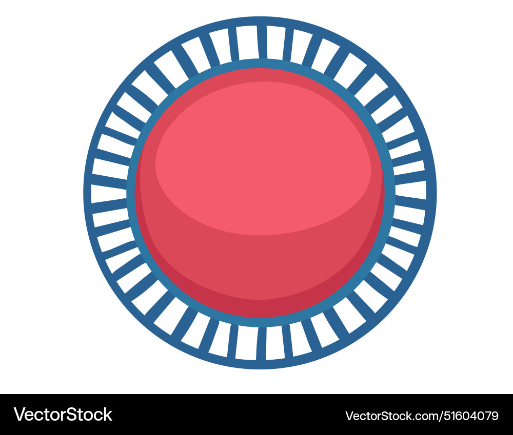 Trampoline bounce platform for children isolated Vector Image