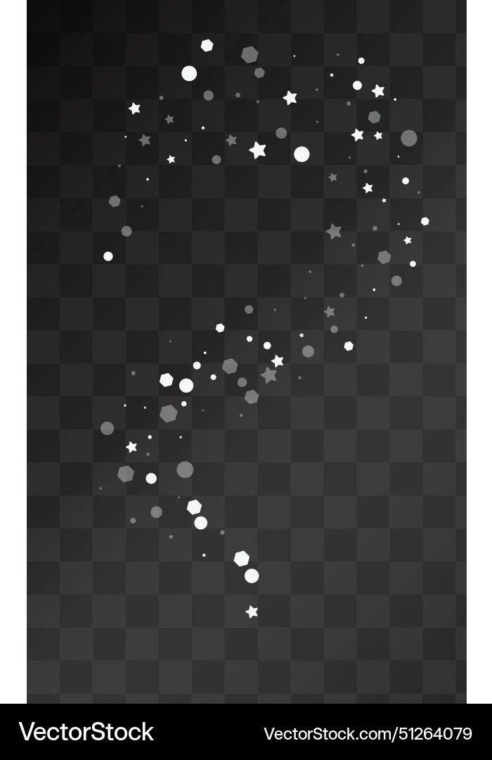 White snowfall transparent background Royalty Free Vector