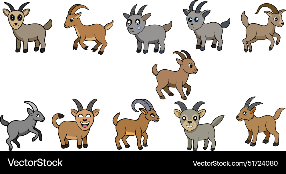 Alpine ibex design animal Royalty Free Vector Image