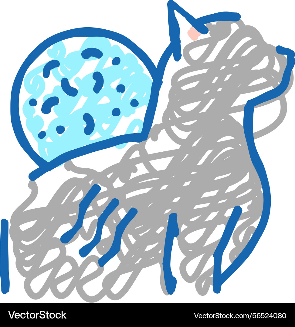 Cat scratch disease icon doodle Royalty Free Vector Image