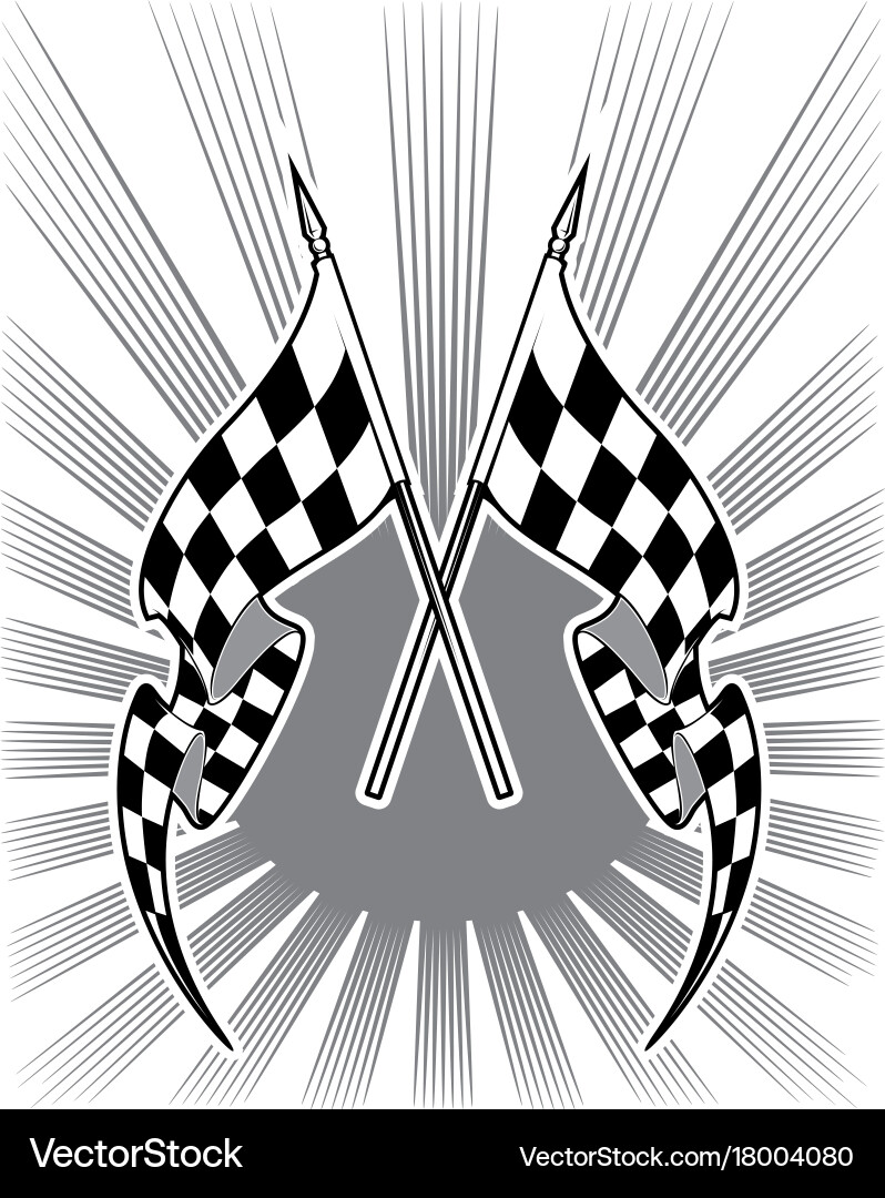 Checkered race flags Royalty Free Vector Image