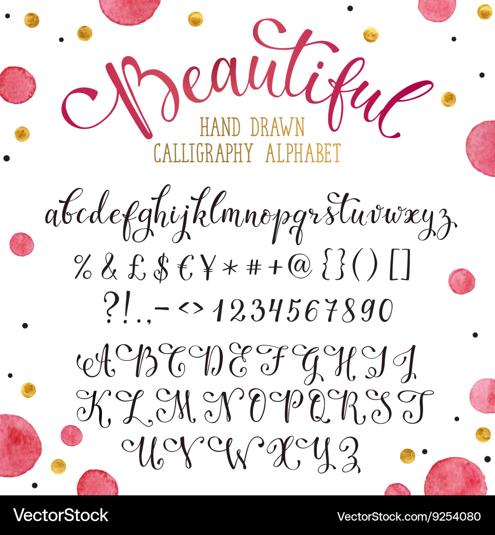 Hand drawn letters Royalty Free Vector Image - VectorStock