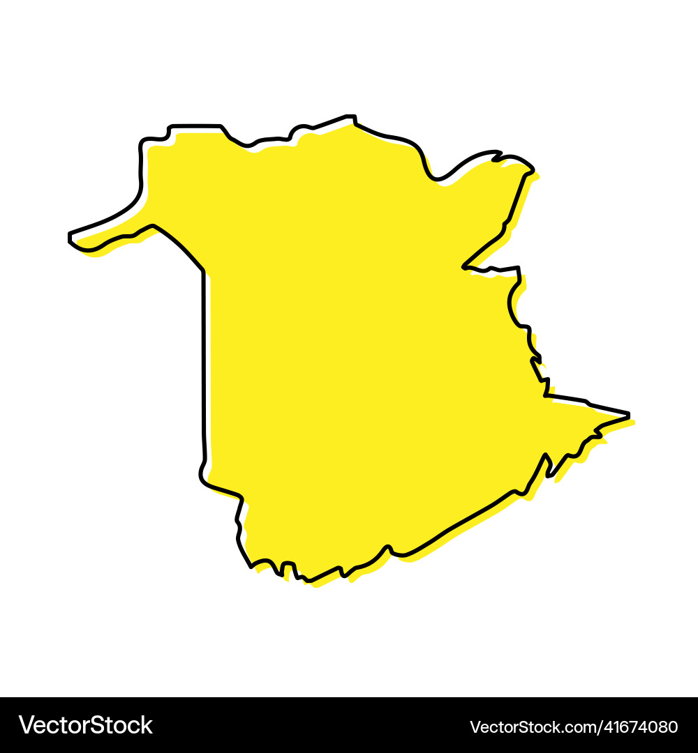 New Brunswick Province Outline Map Royalty Free Vector Image