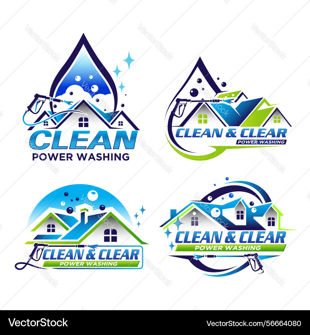 Professional pressure washing logo design template – Royalty-Free ...