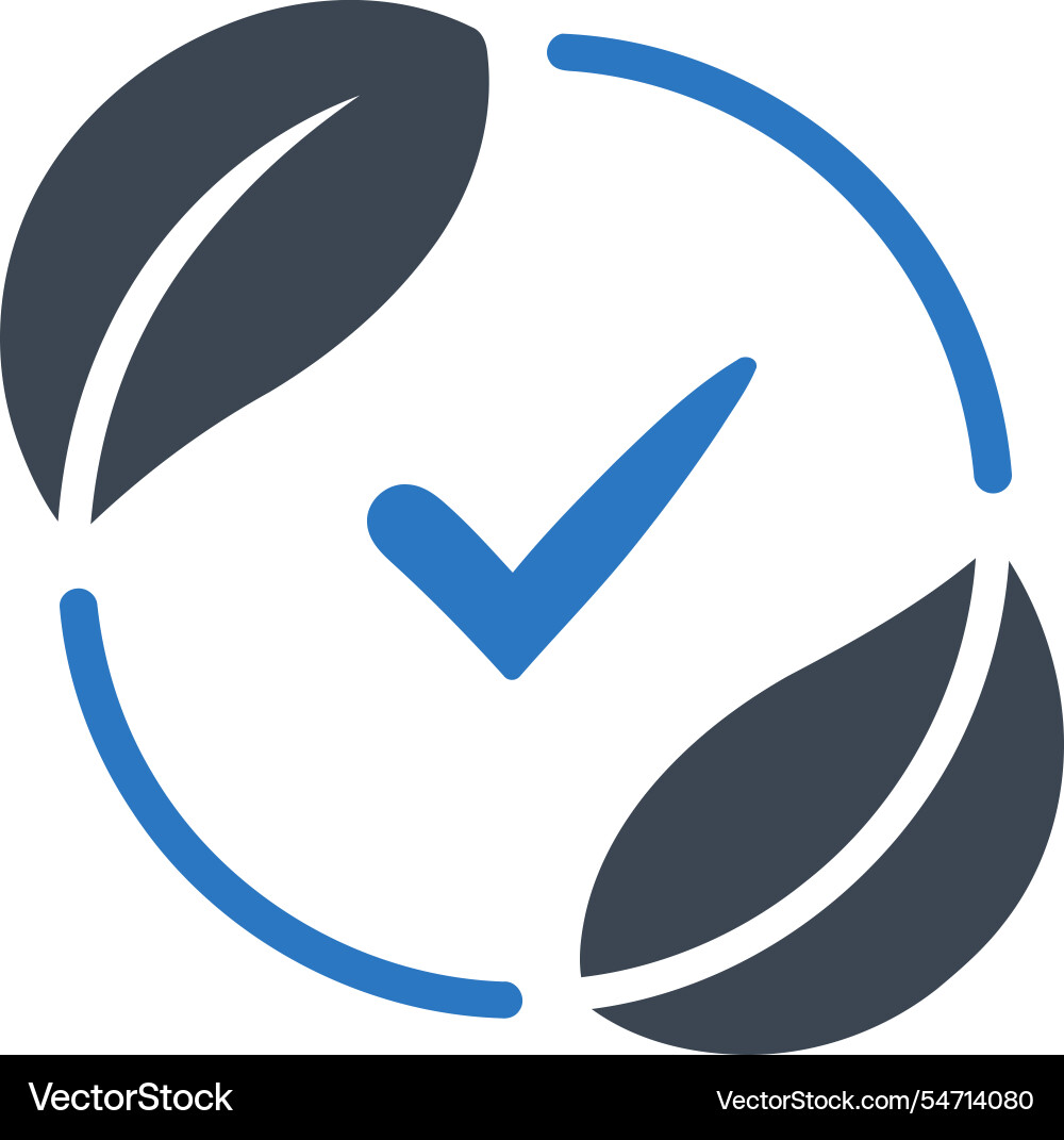 Sustainable approved symbol icon Royalty Free Vector Image