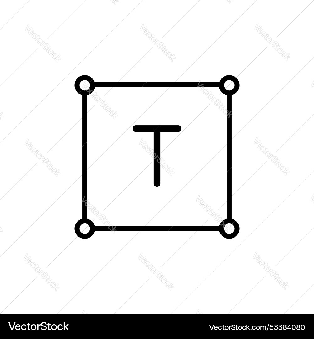 Text icon set typography symbol t tool sign Vector Image