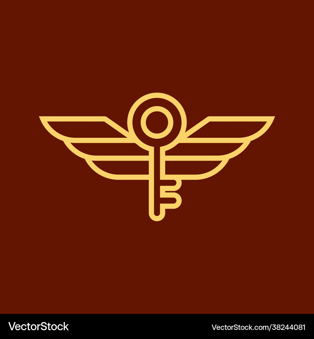 Angel key logo Royalty Free Vector Image - VectorStock