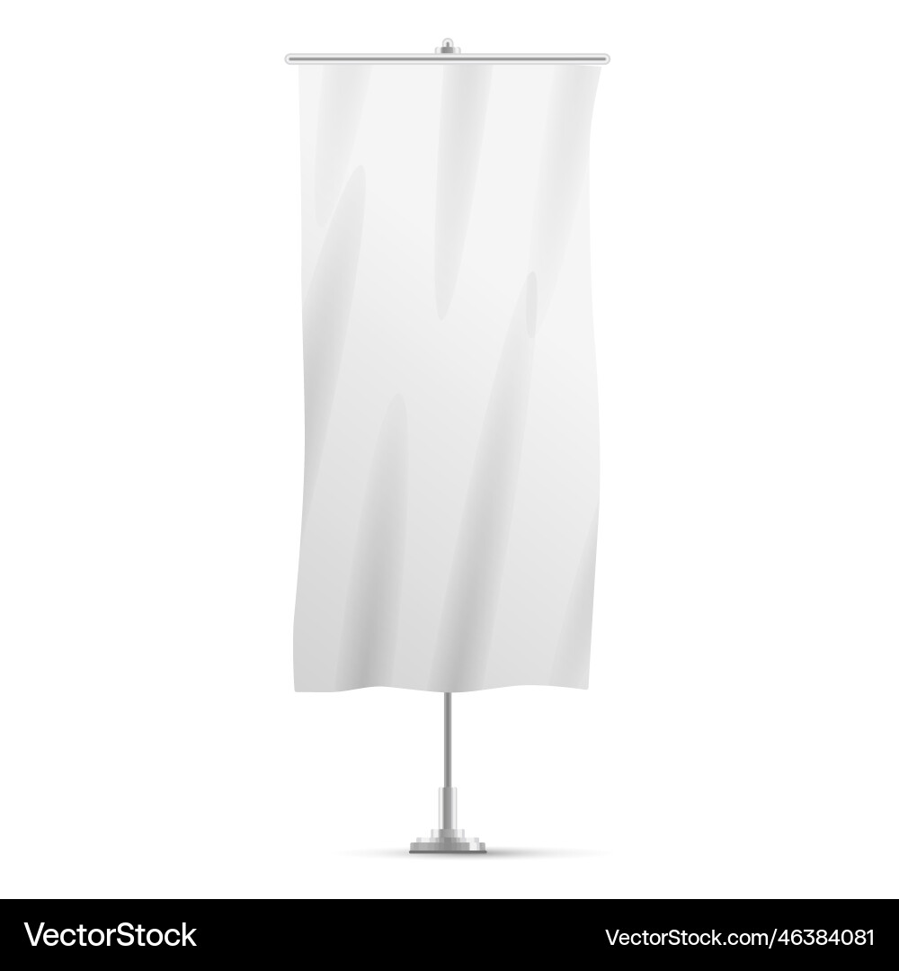 Blank vertical banner flag Royalty Free Vector Image