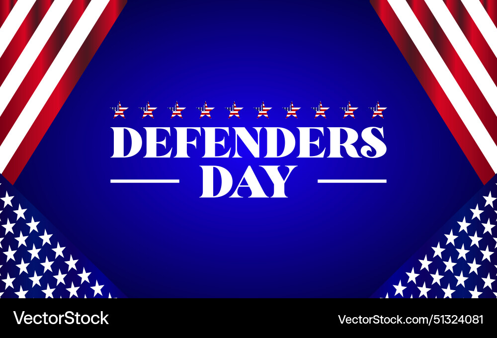 Colorful background defenders day unique text Vector Image