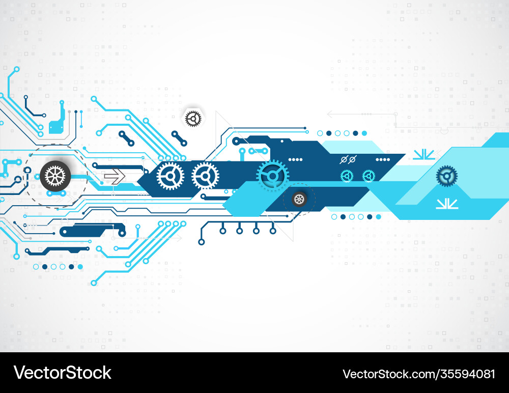 Hi-tech digital technology and engineering theme Vector Image