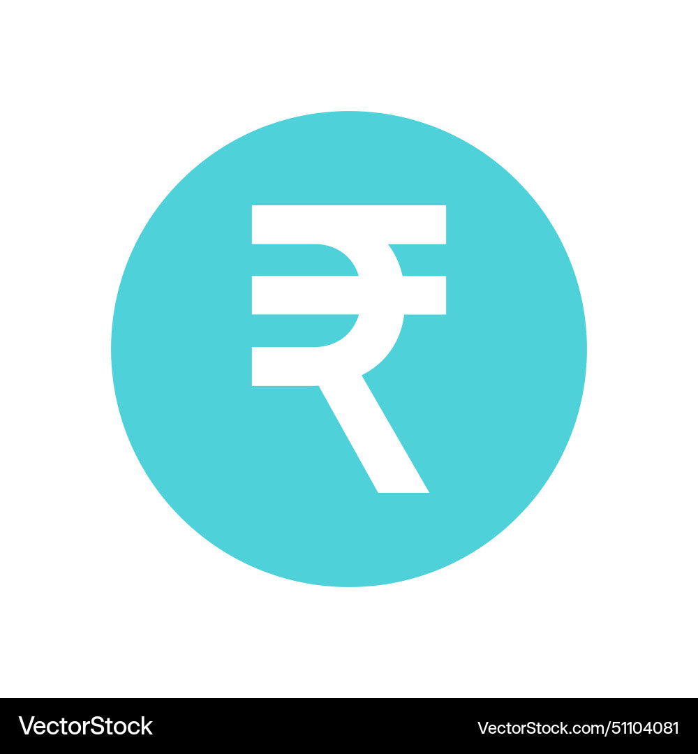 Inr rupee currency coin on blue background Vector Image