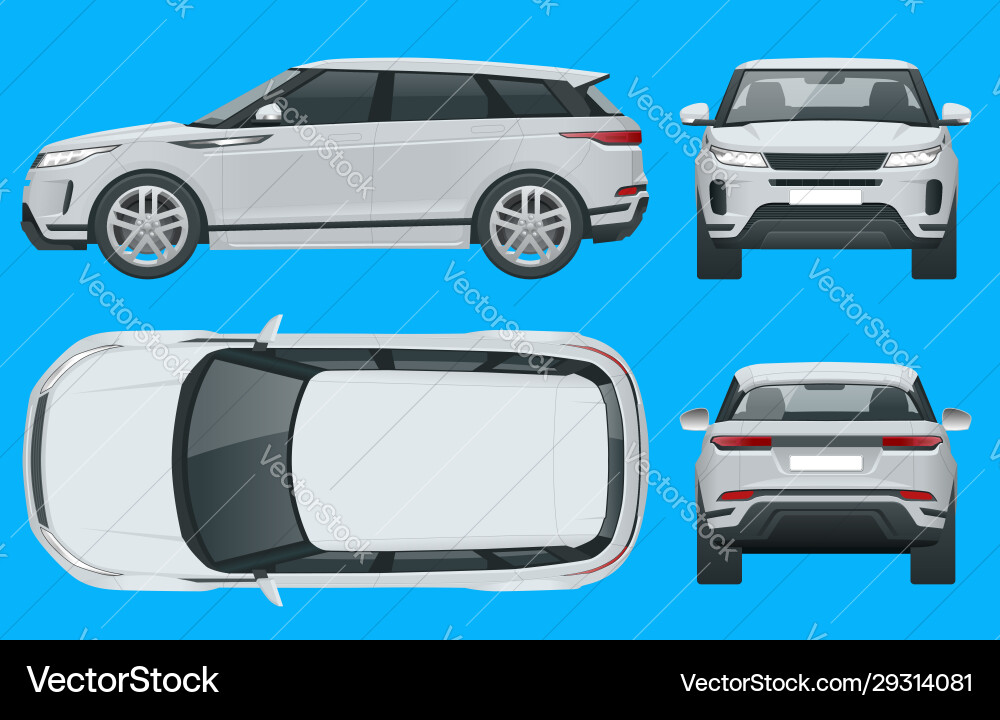 Modern Off-Road SUV Car Royalty Free Vector Image