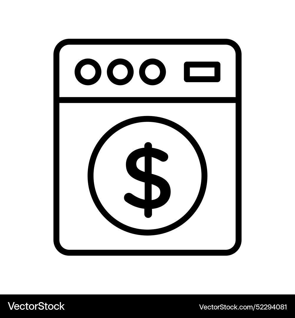 Money laundering icon linear logo mark in black Vector Image