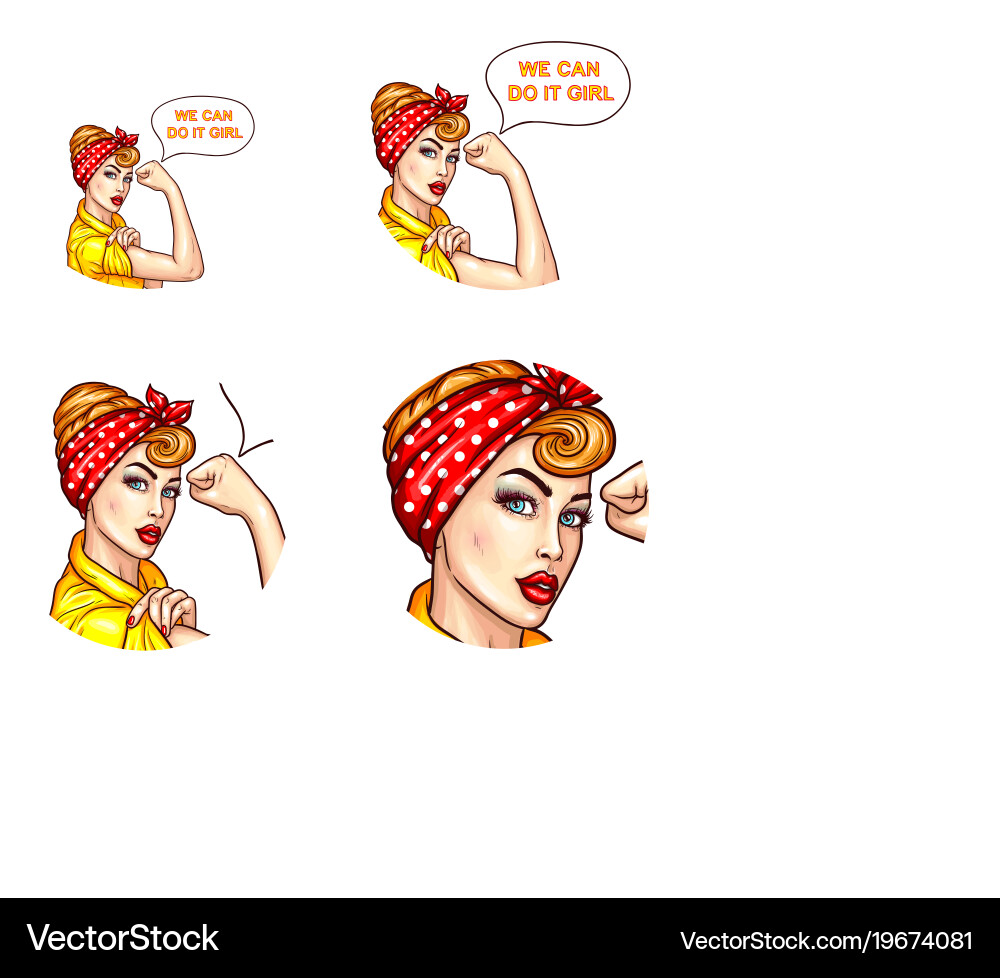 Pop art avatar icon for chat Royalty Free Vector Image