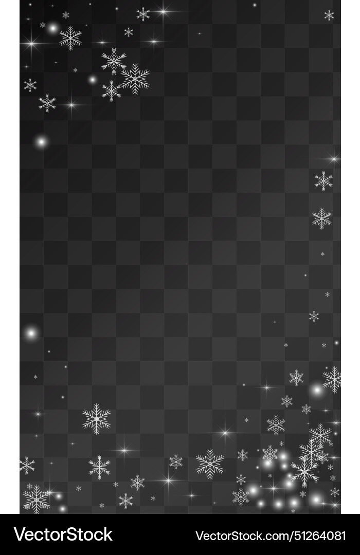 Silver snow transparent background Royalty Free Vector Image